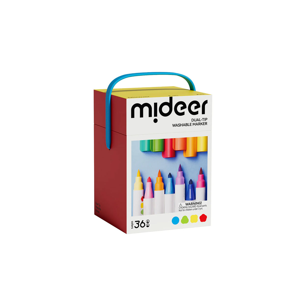 Mideer Fiber Pen Set, Double Sided, Washable, 36 pcs. | Manilla